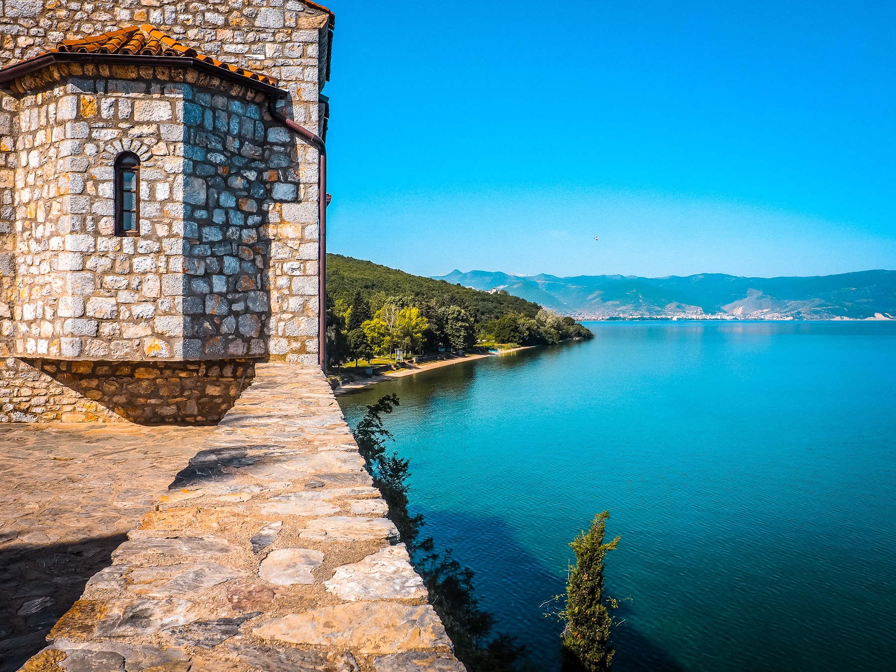 Lac Ohrid en Albanie et en Macédoine